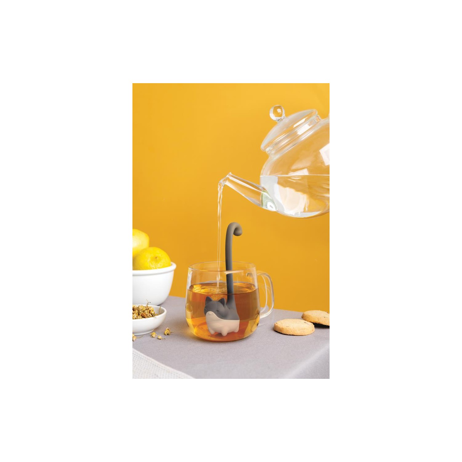 Meet Louie, the cat-shaped tea infuser who steeps your leaves and lifts ...