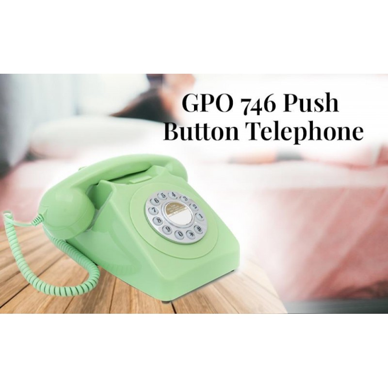 Phone Gpo 746 Push Button Green